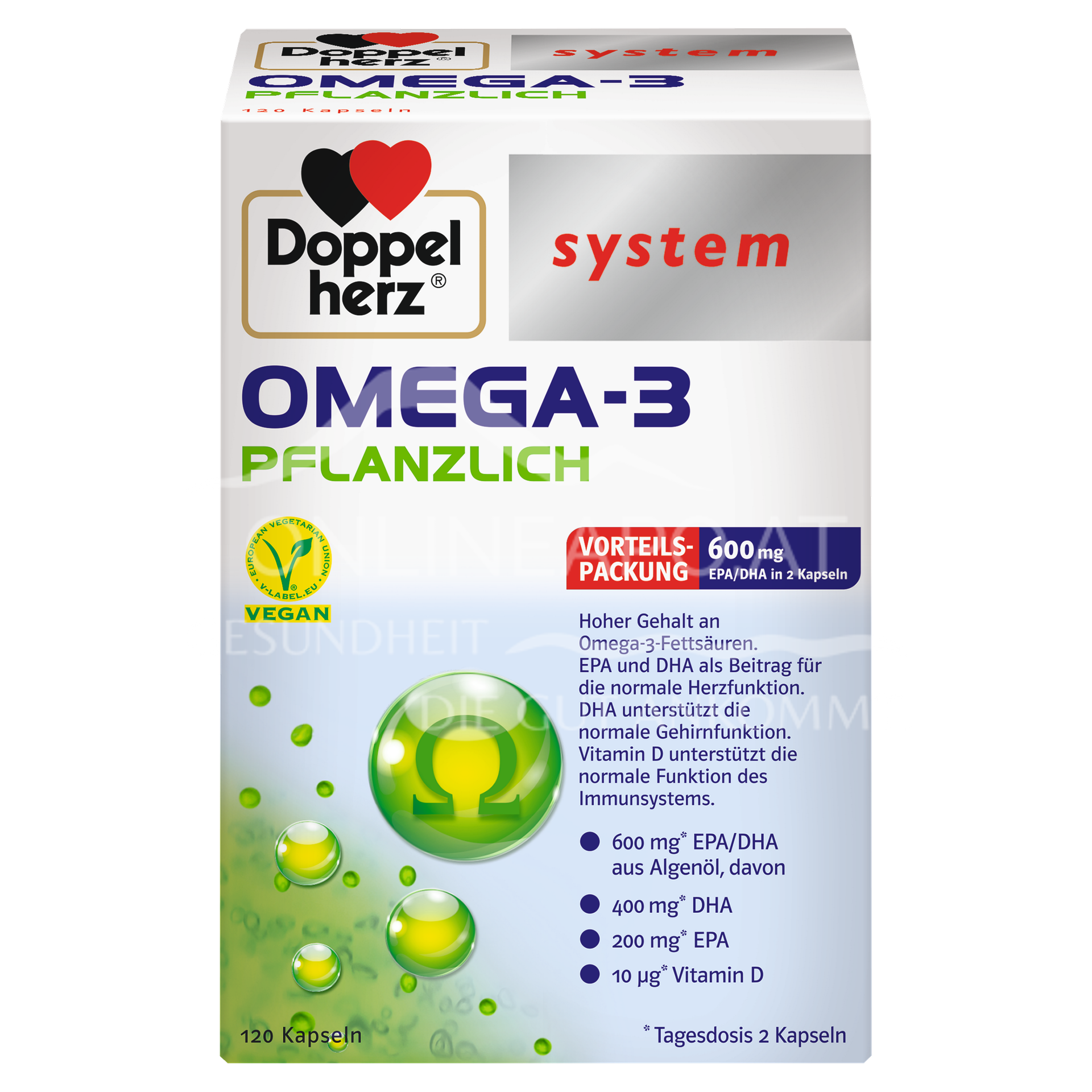 Doppelherz system OMEGA-3 PFLANZLICH Kapseln | schnell günstig geliefert