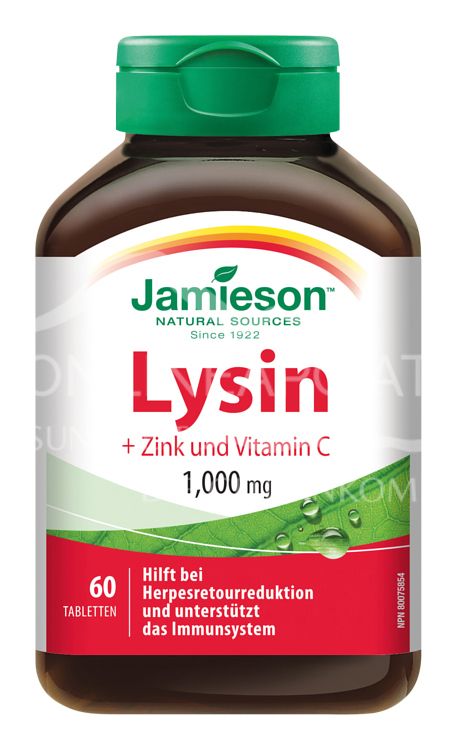 Jamieson Lysine + Zinc and Vitamin C 1000 mg Tablets | schnell günstig ...