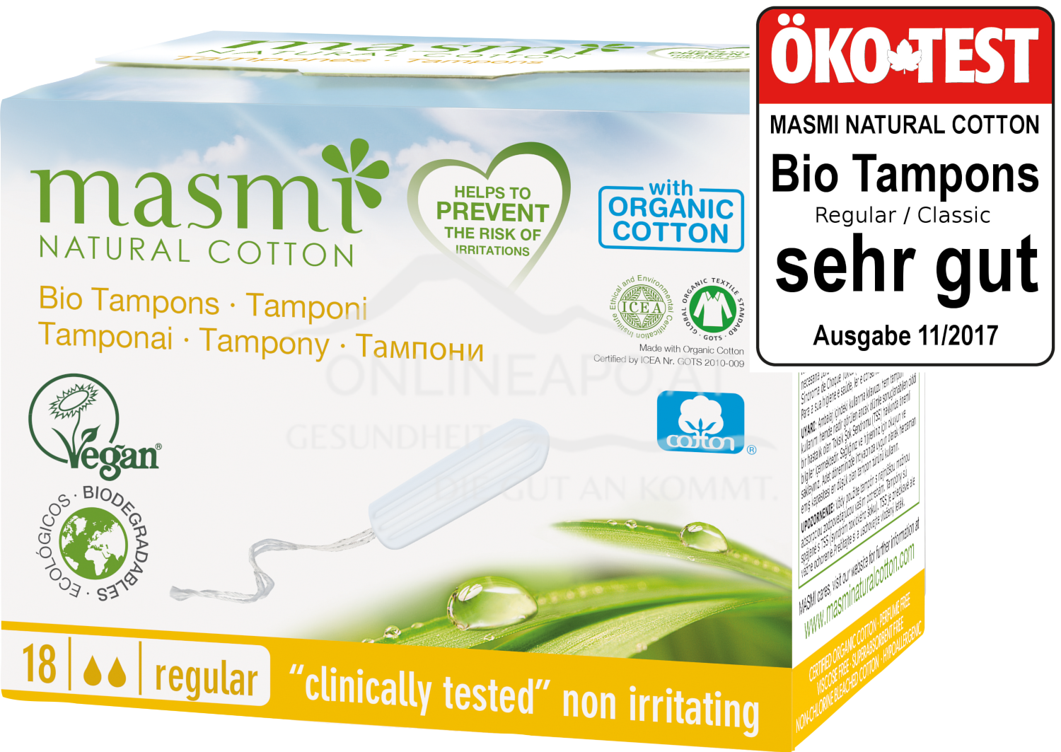 Masmi Organic Care - Organic Tampons Classic | delivered fast and ...