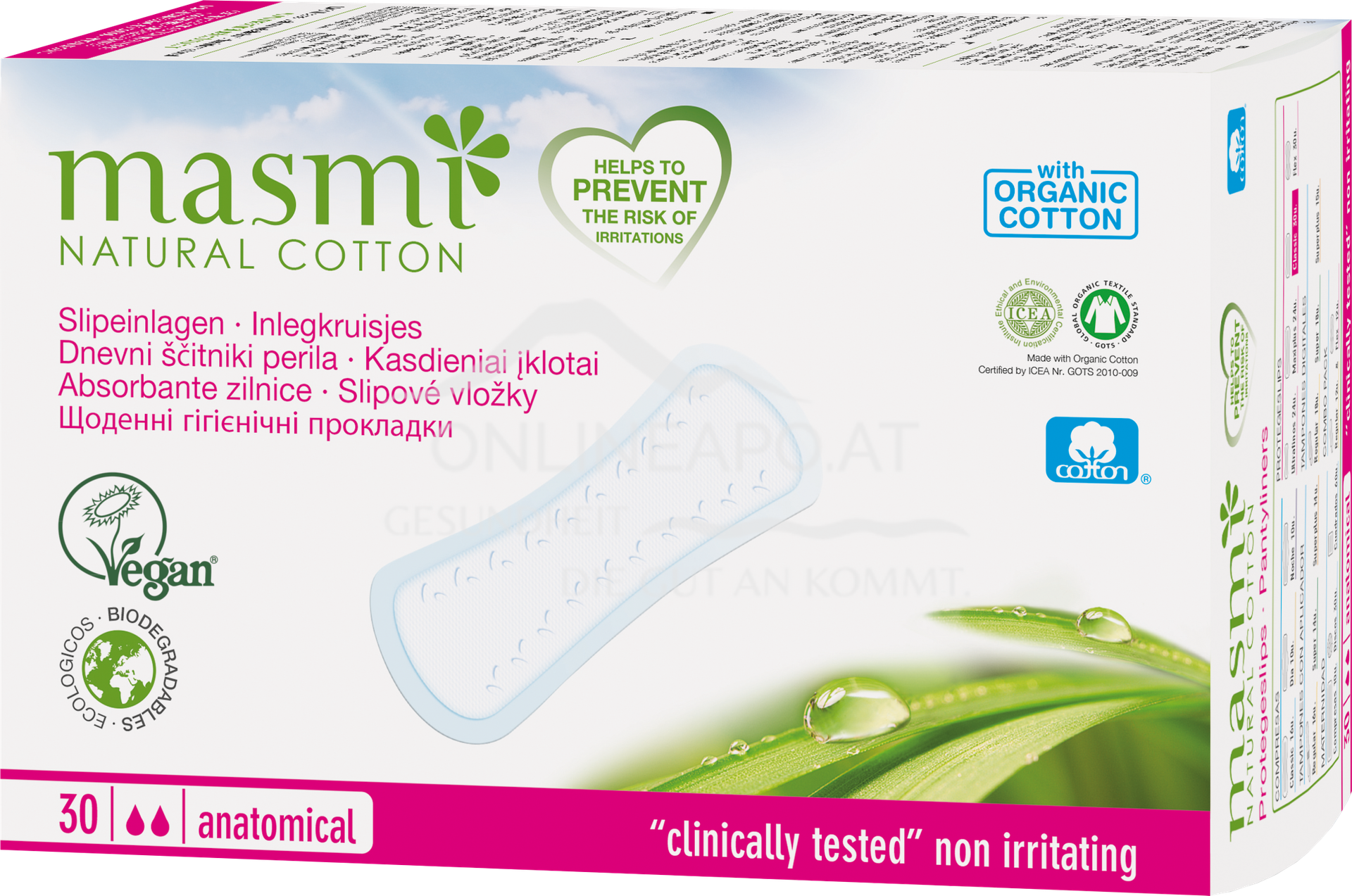 Masmi Organic Care - Organic panty liners Classic | delivered fast and ...