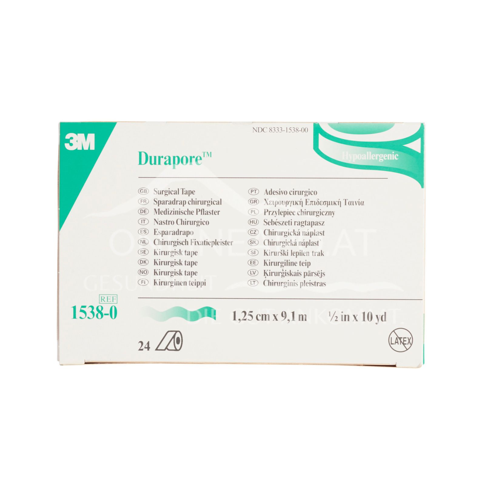 3M™ Durapore™ synthetic silk plaster, 1538-0, 1.25 cm x 9.1 m ...