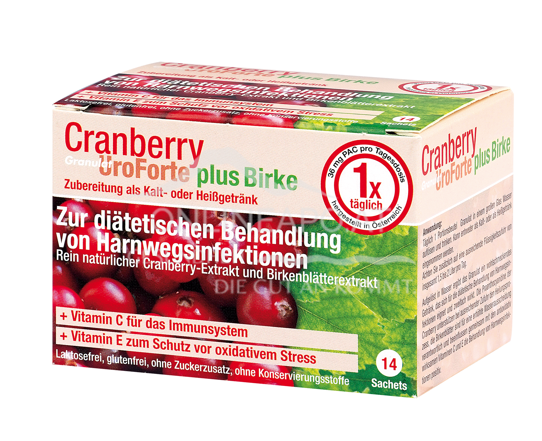 BIOGELAT® Cranberry UroForte plus birch granules | delivered fast and ...