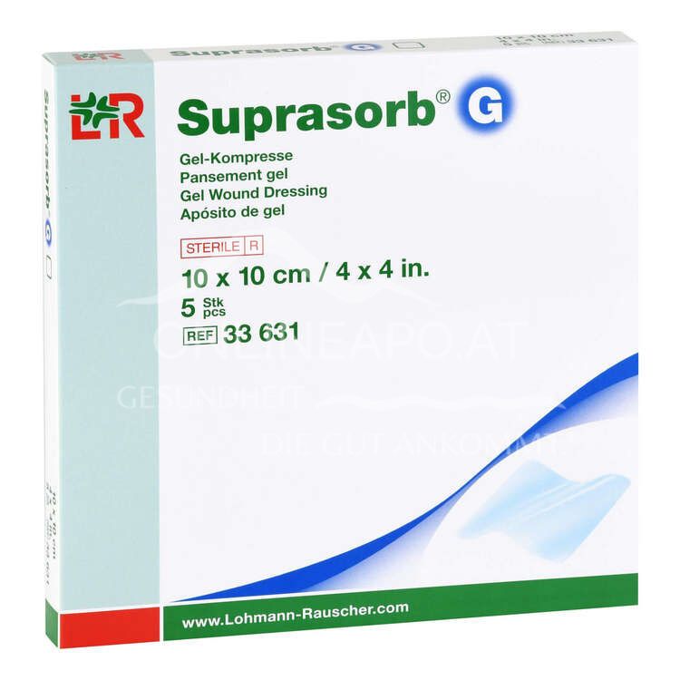 Suprasorb® G Gel-Kompresse steril, 10 x 10 cm | schnell günstig geliefert