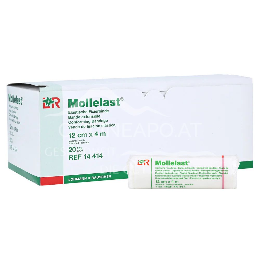 Mollelast® Elastische Fixierbinde, einzeln eingesiegelt, 12 cm x 4 m ...