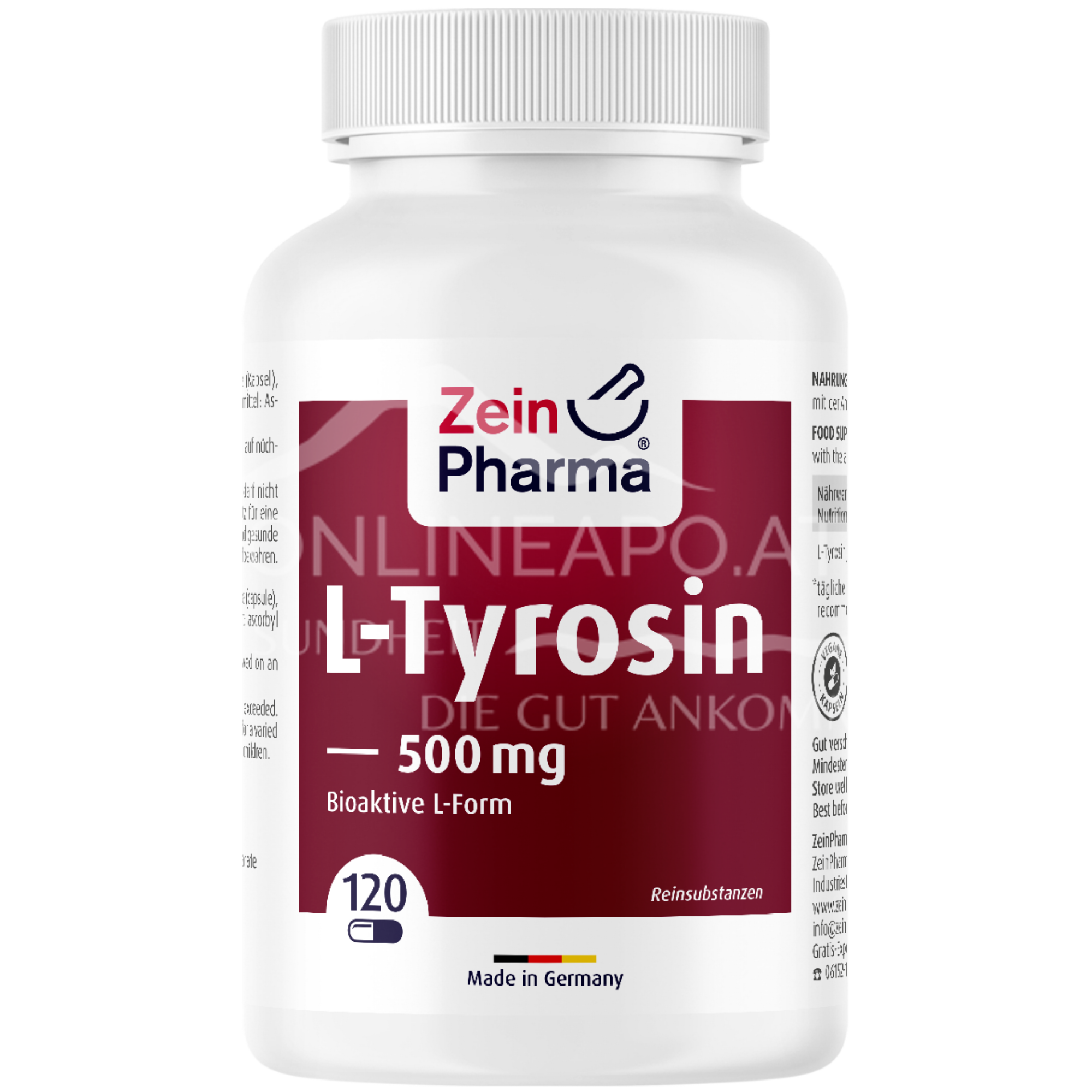 ZeinPharma L-Tyrosin 500 mg Kapseln | schnell günstig geliefert