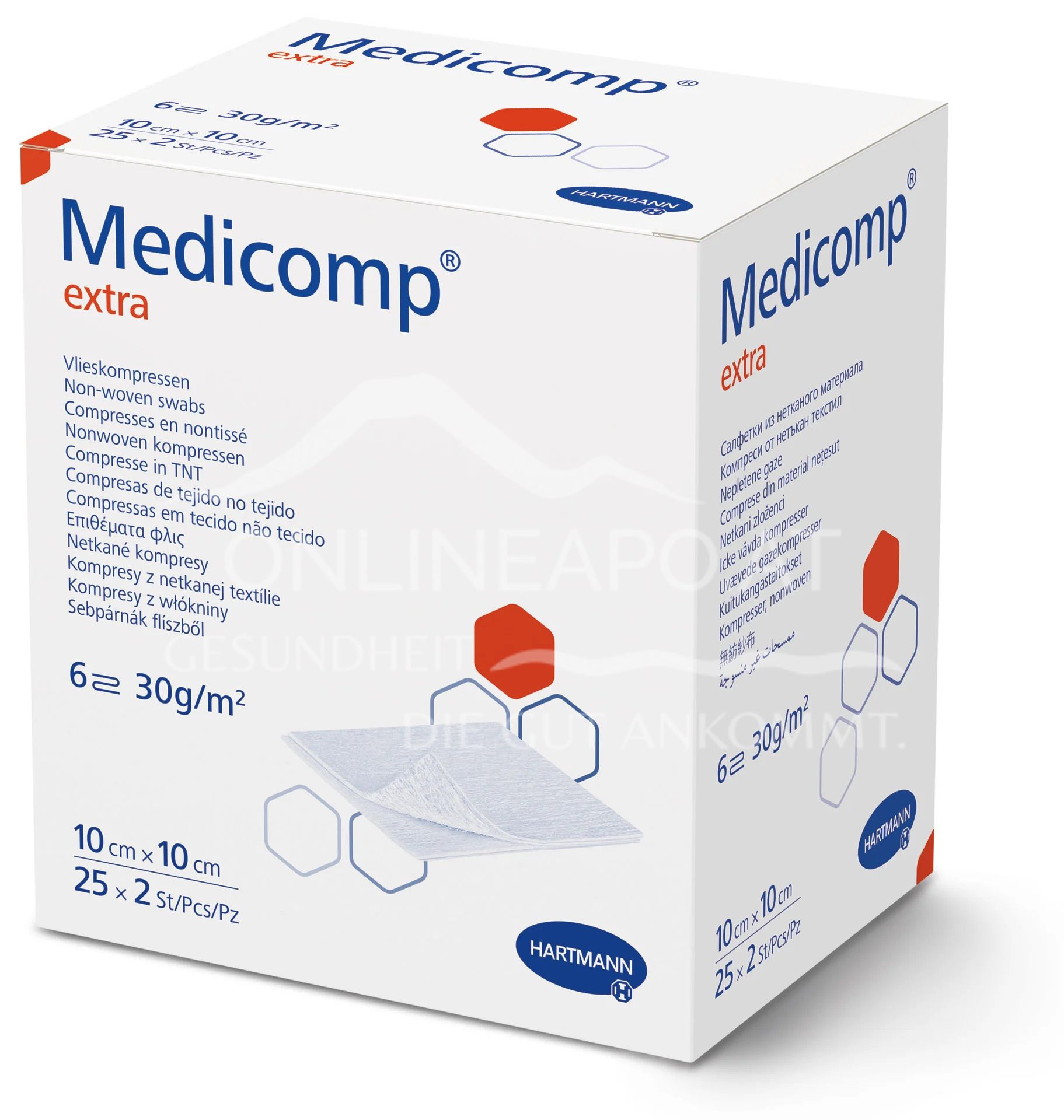 Medicomp® extra steril Vliesstoffkompressen 6-fach, 10 x 10 cm, 25 x 2 ...