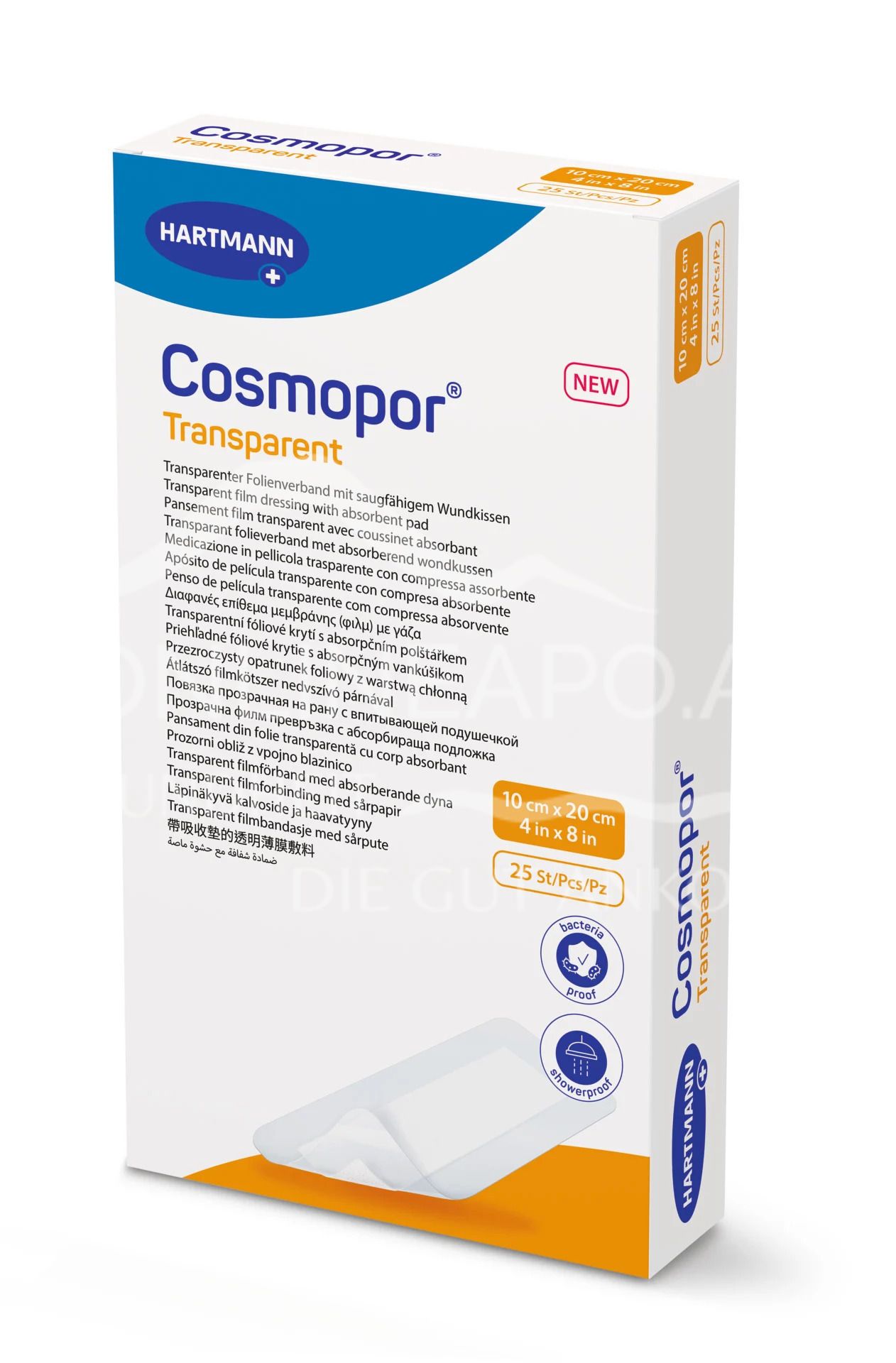 Cosmopor® transparent Folienverband 10 x 20 cm | schnell günstig geliefert
