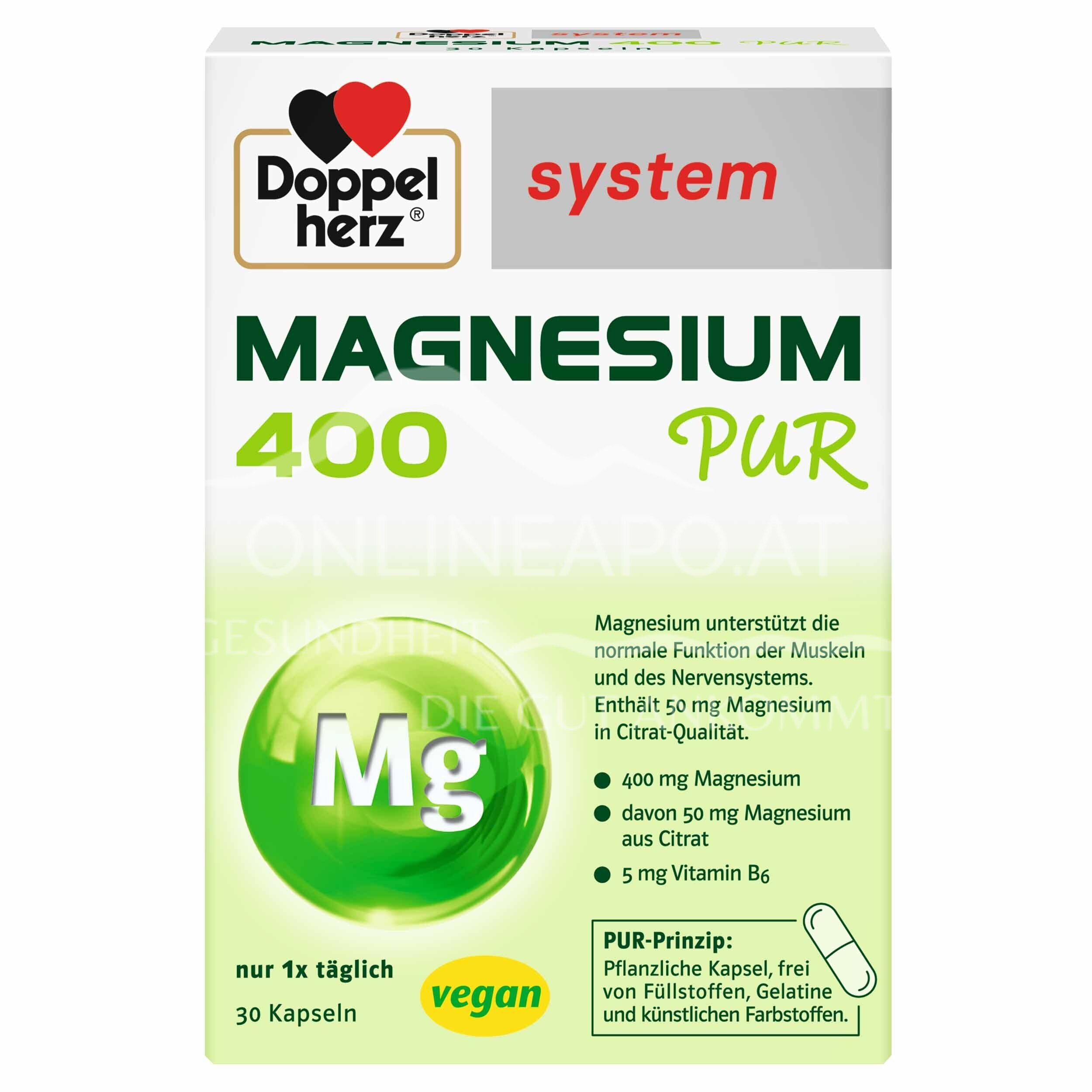 Doppelherz system Magnesium 400 Pur Kapseln | schnell günstig geliefert