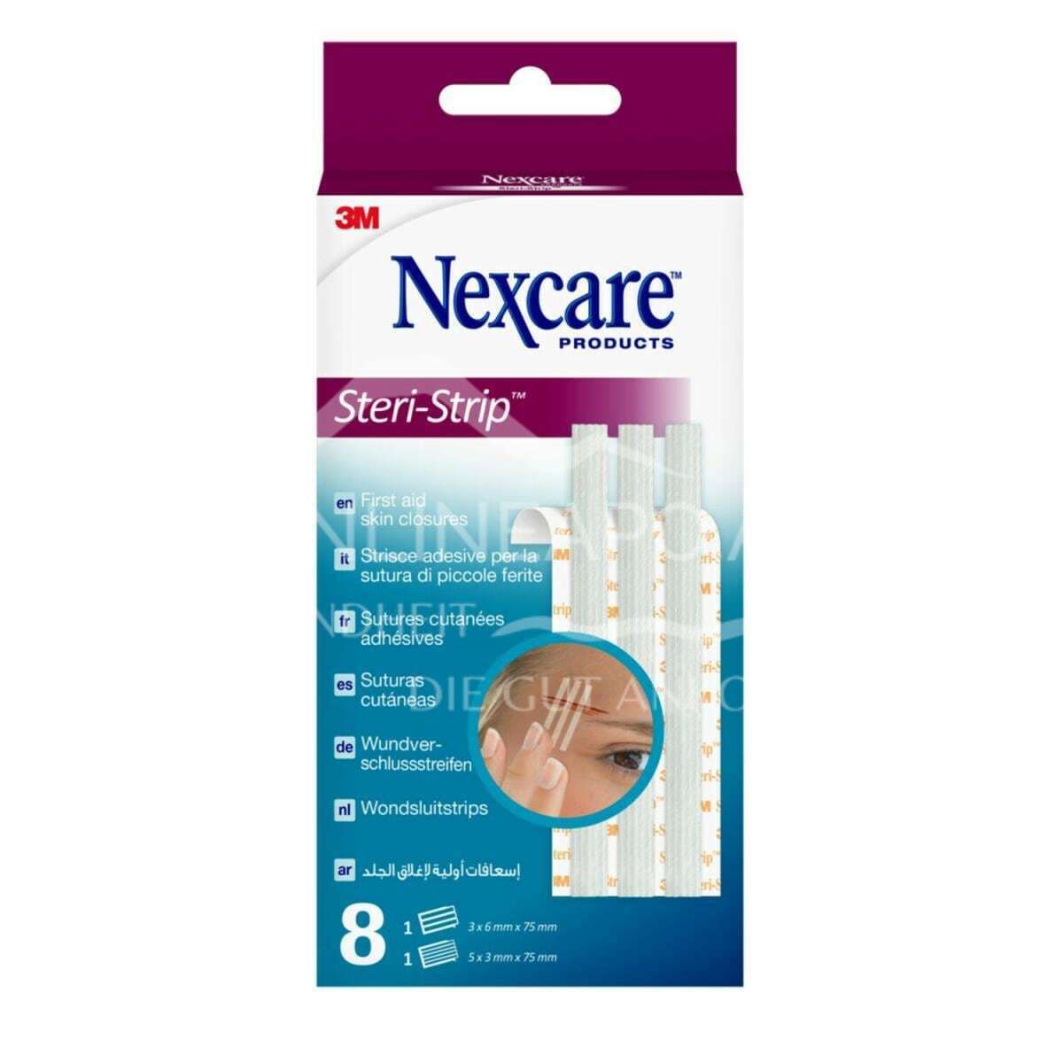 3M Nexcare™ Steri-Strip™ wound closure strips white, 2 sizes mixed ...