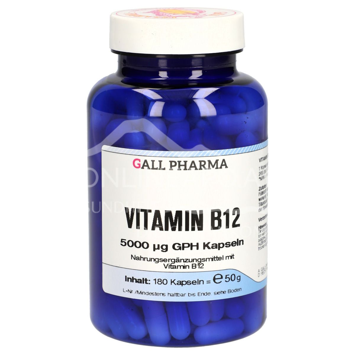 Gall Pharma Vitamin B12 5000 mcg capsules | delivered fast and affordable