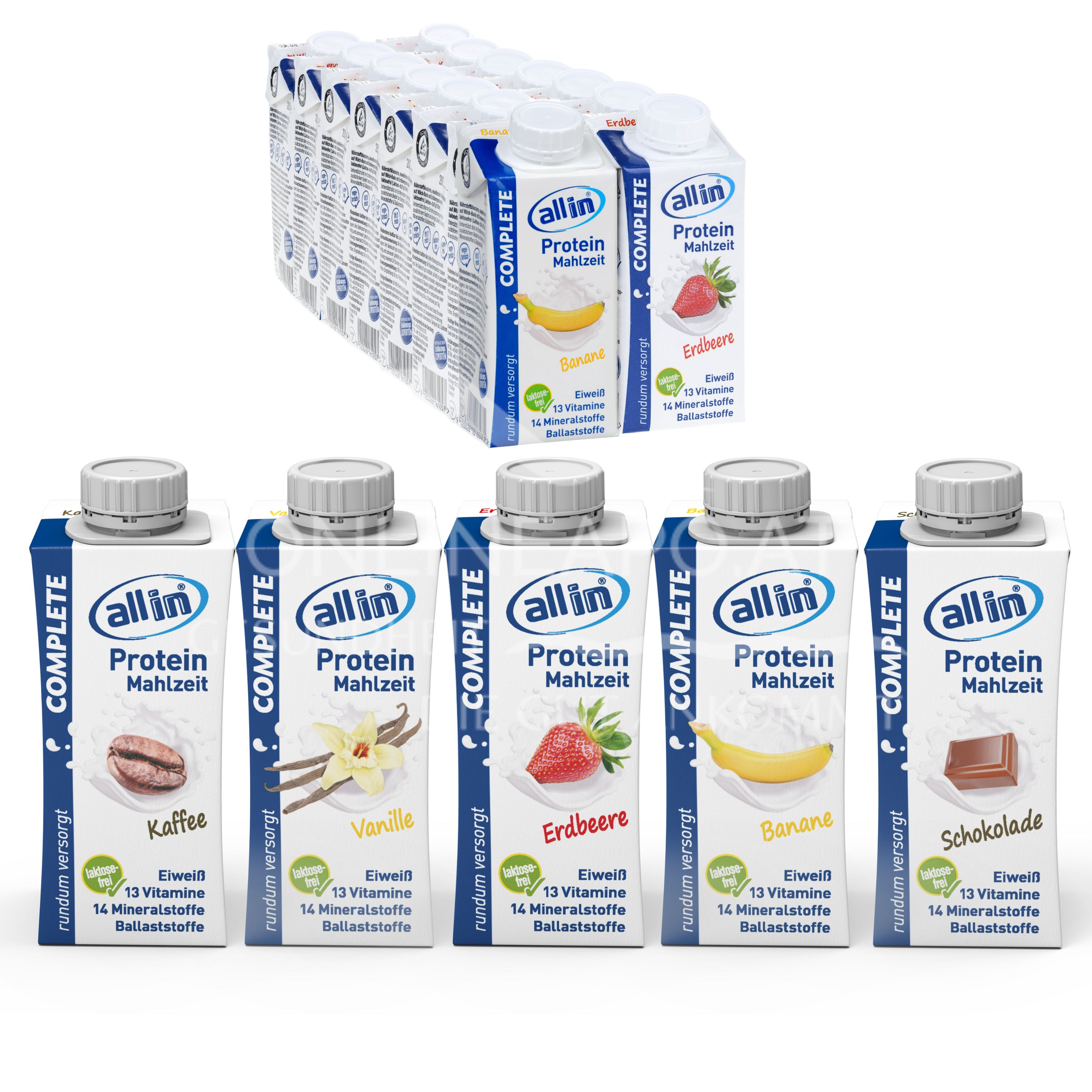 all in® 5er MIX COMPLETE Protein Mahlzeit (14 x 200 ml) | schnell ...