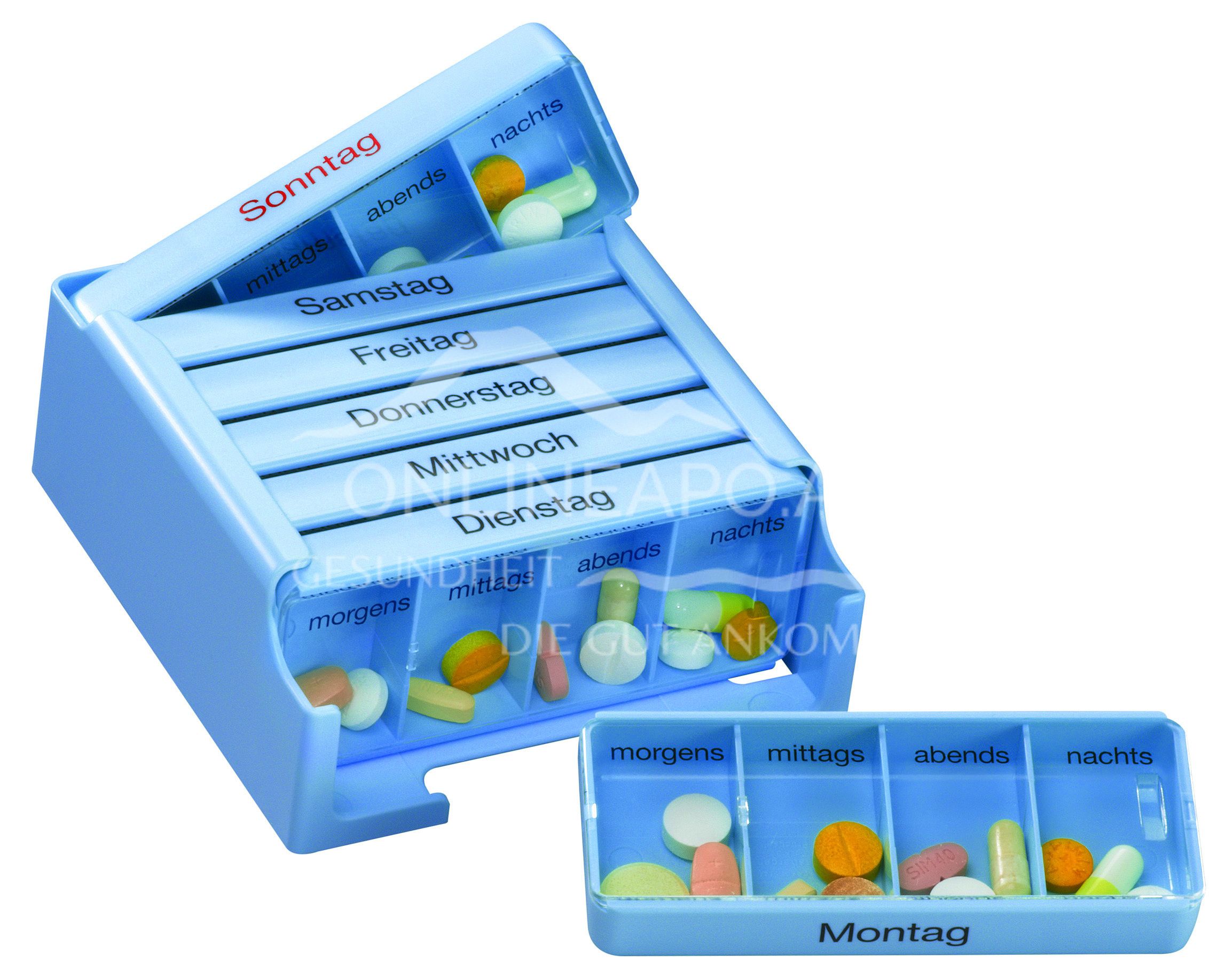 Medi-7 Medikamentendosierer für 7 Tage - Blau | schnell günstig geliefert