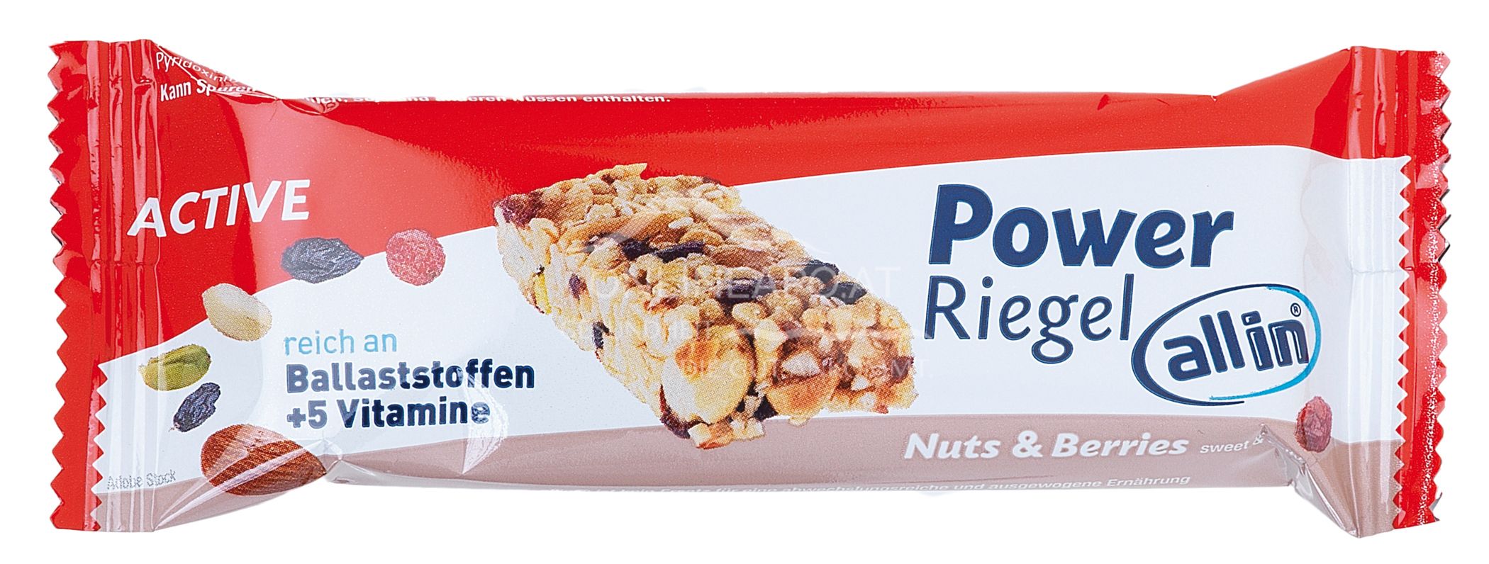 all in® ACTIVE Power Riegel Nuts & Berries, sweet & salty (24 x 30g ...