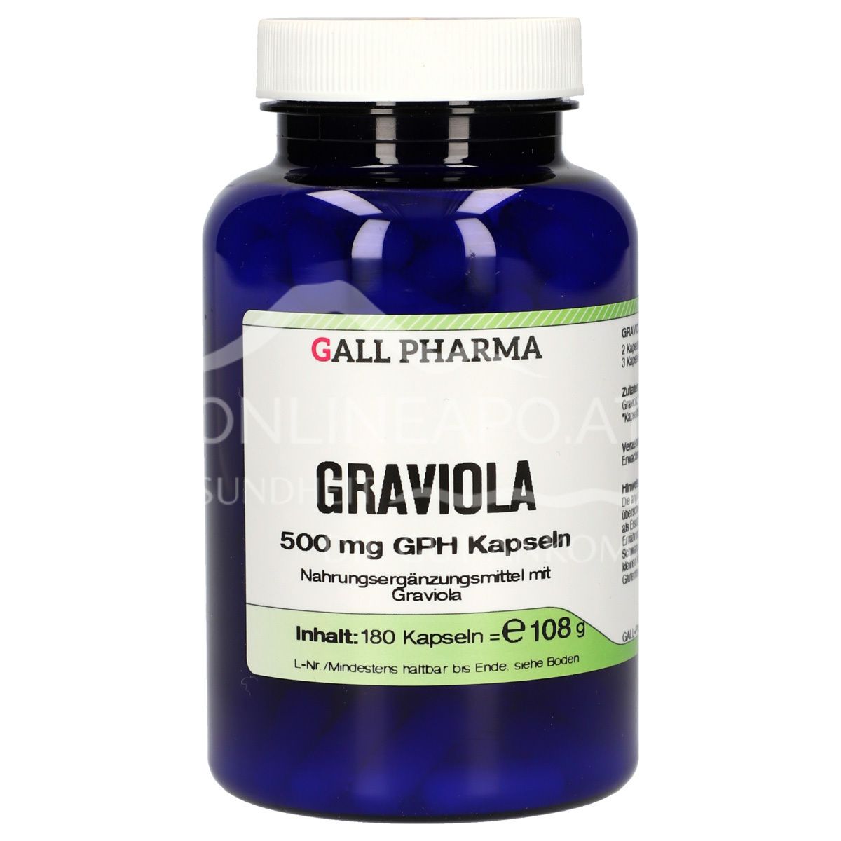 Gall Pharma Graviola 500 mg capsules | delivered fast and affordable