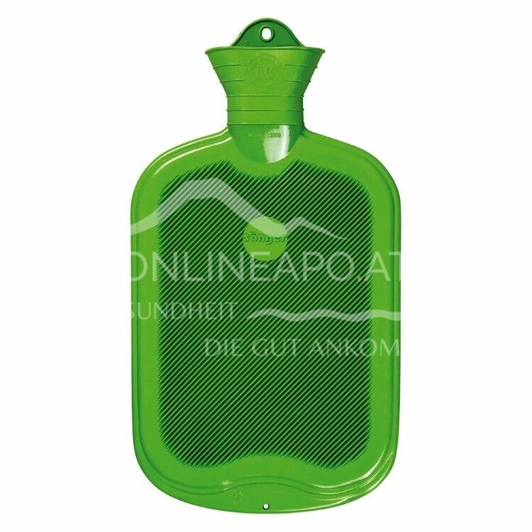 Singer hot water bottle rubber one-sided with lamellae green 2.0 L ...
