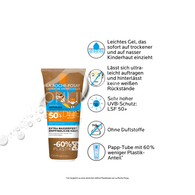 La Roche Posay Anthelios Dermo-Pediatrics Wet Skin Gel SPF 50 ...