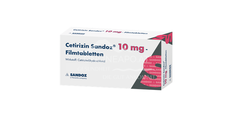 Cetirizine Sandoz 10 mg film-coated tablets | delivered fast and affordable