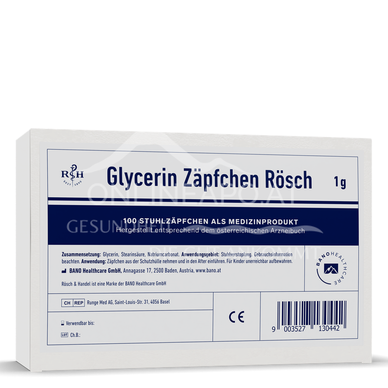RÖSCH & HANDEL Glycerin suppositories 1 g | delivered fast and affordable